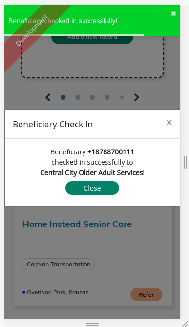 Beneficiary check in/referral pop up changes · Issue #1465 ...