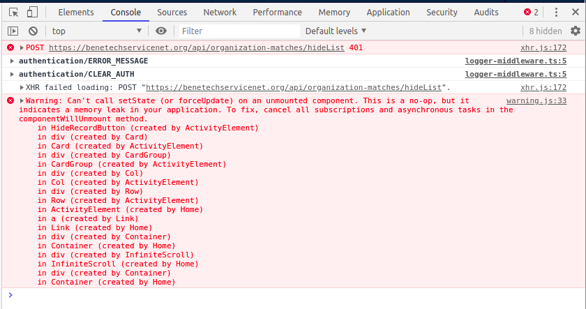 The error message is thrown during hiding the records from multi/all record view and from the ...