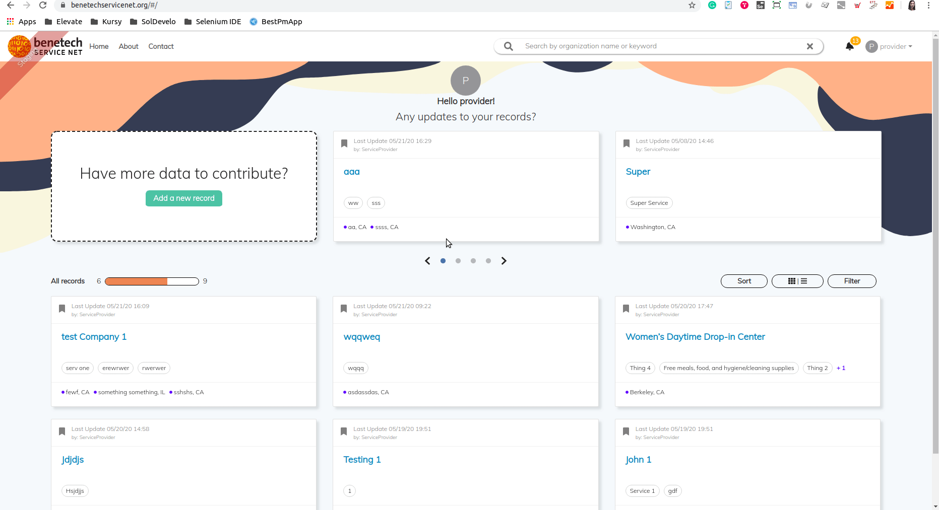 Add Filtering To All Records Section · Issue 1007 · Openreferralservicenet · Github 