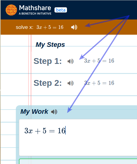 TTS button that is easily identified and accessible · Issue #1000 · benetech/MathShare · GitHub