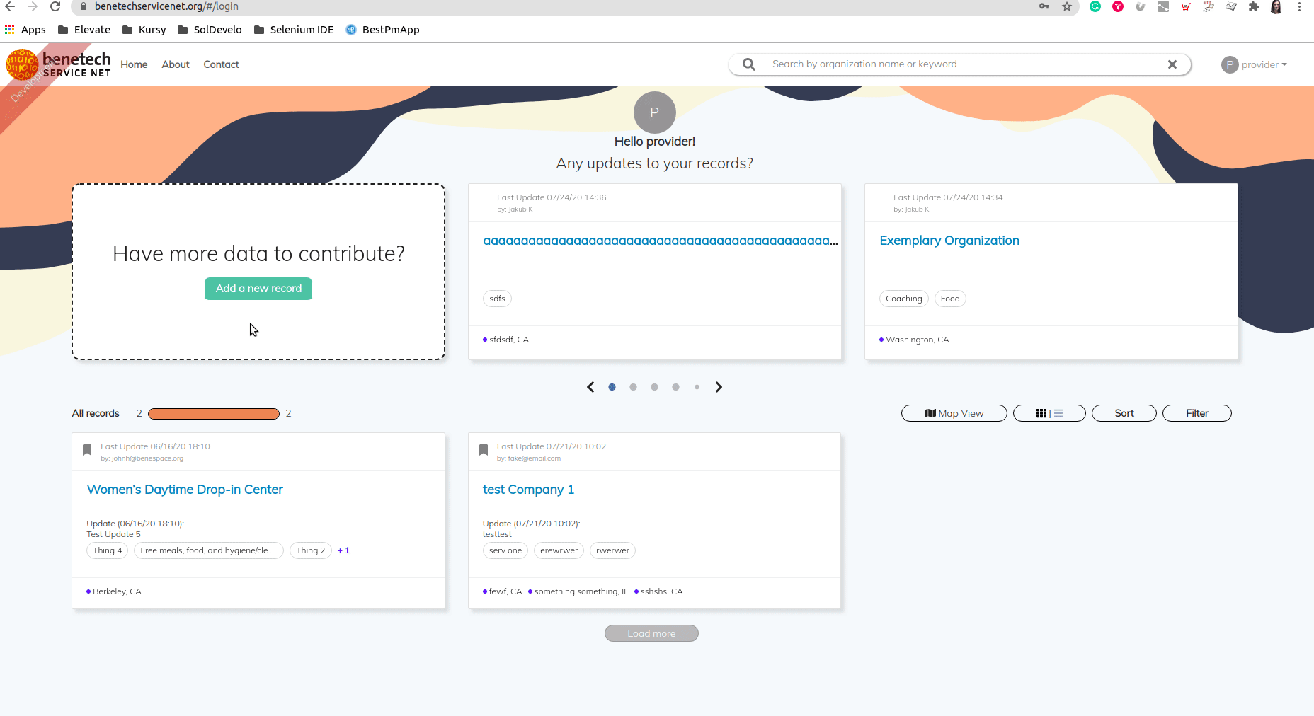 Error on Service Provider record creation when Service is linked to location, then unlinked ...