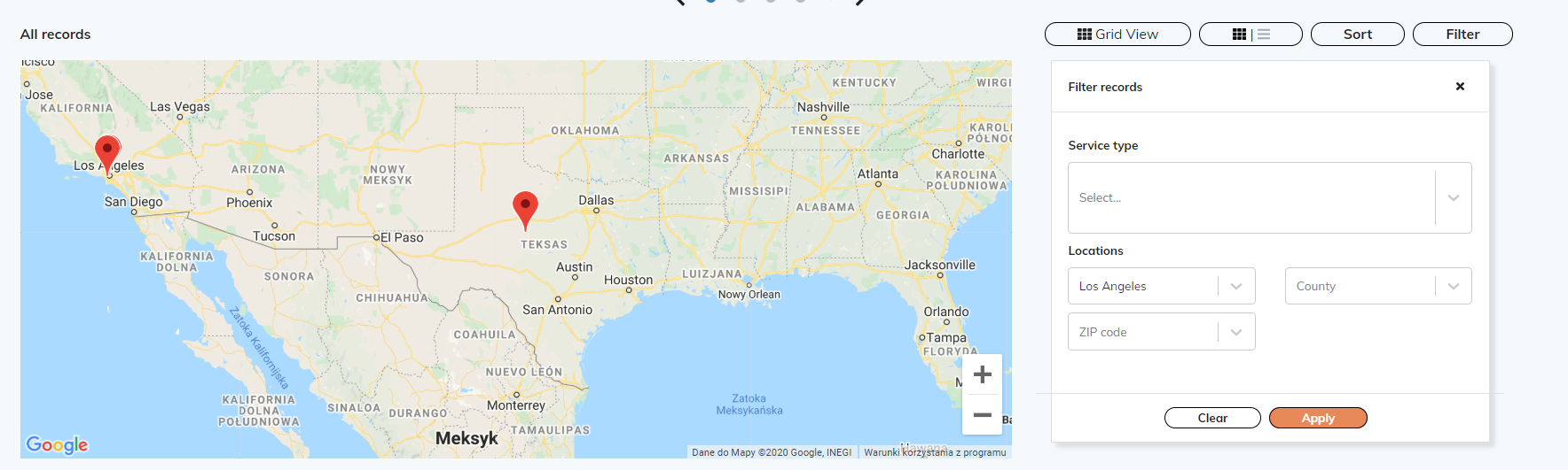 Map view on ServiceProvider view should respect filters · Issue #1108 · openreferral/ServiceNet ...