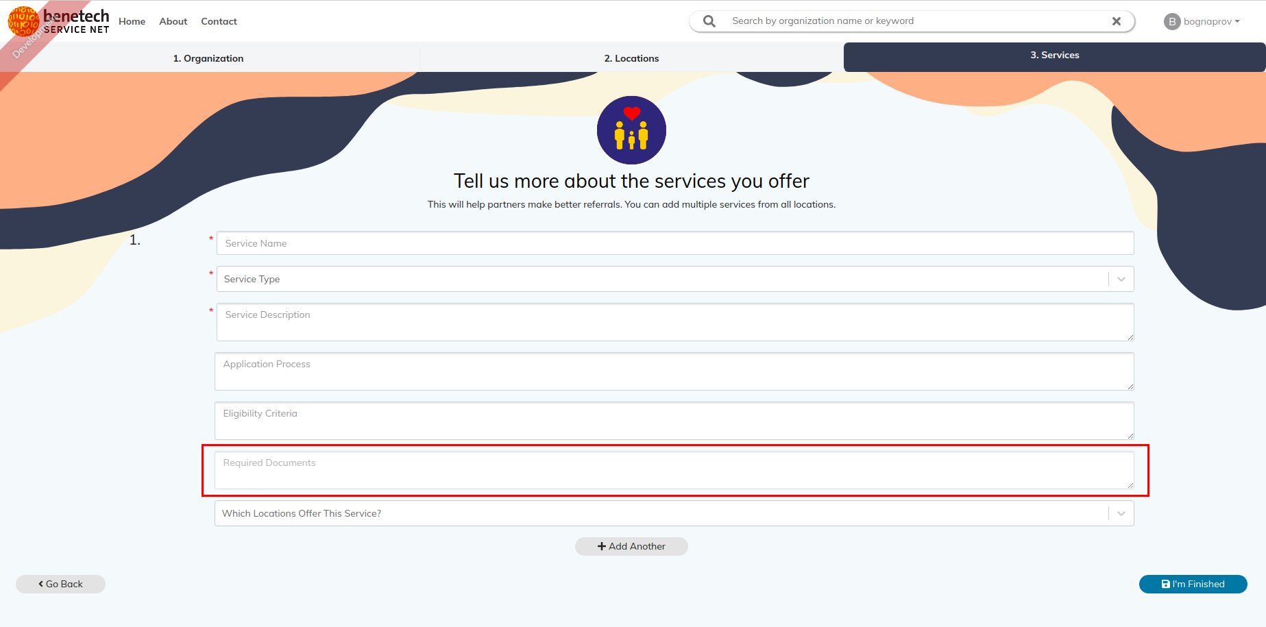 Add 'Required Documents' to ServiceProvider views · Issue #1107 · openreferral/ServiceNet · GitHub