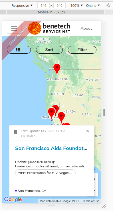 Improve Map View on mobile. · Issue #1073 · openreferral/ServiceNet · GitHub