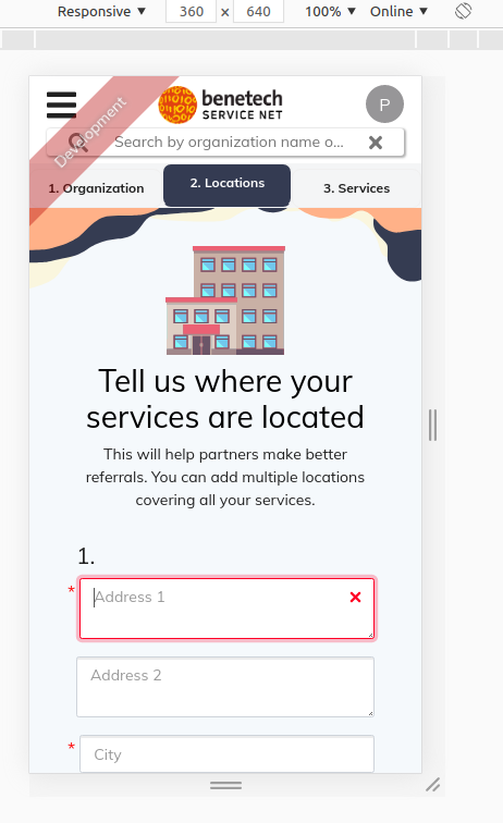 UI issue on ServiceProvider data entry Page for new record creation · Issue #1135 · openreferral ...