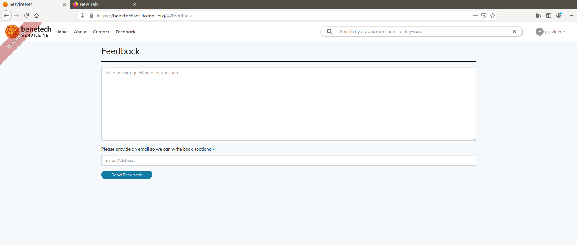 ServiceProvider Feedback link · Issue #1133 · openreferral/ServiceNet ...