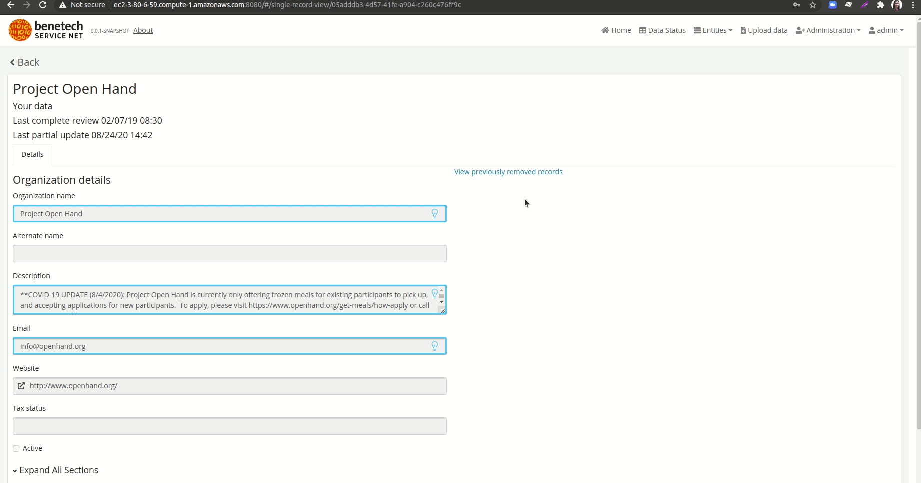 Reinstating records after dismissing cause an internal server error · Issue #1260 · openreferral ...