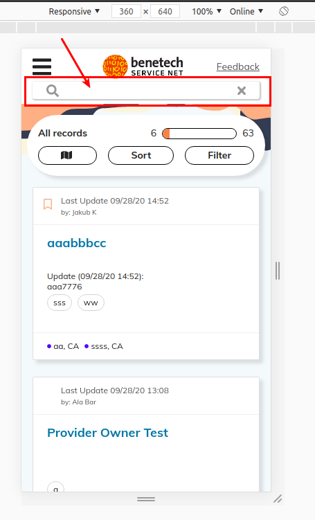 Search bar UI issue on Service Provider Mobile Public View · Issue #1270 · openreferral ...