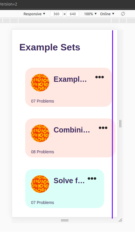 Example Sets (Mobile > Dashboard) · Issue #1409 · benetech/MathShare · GitHub