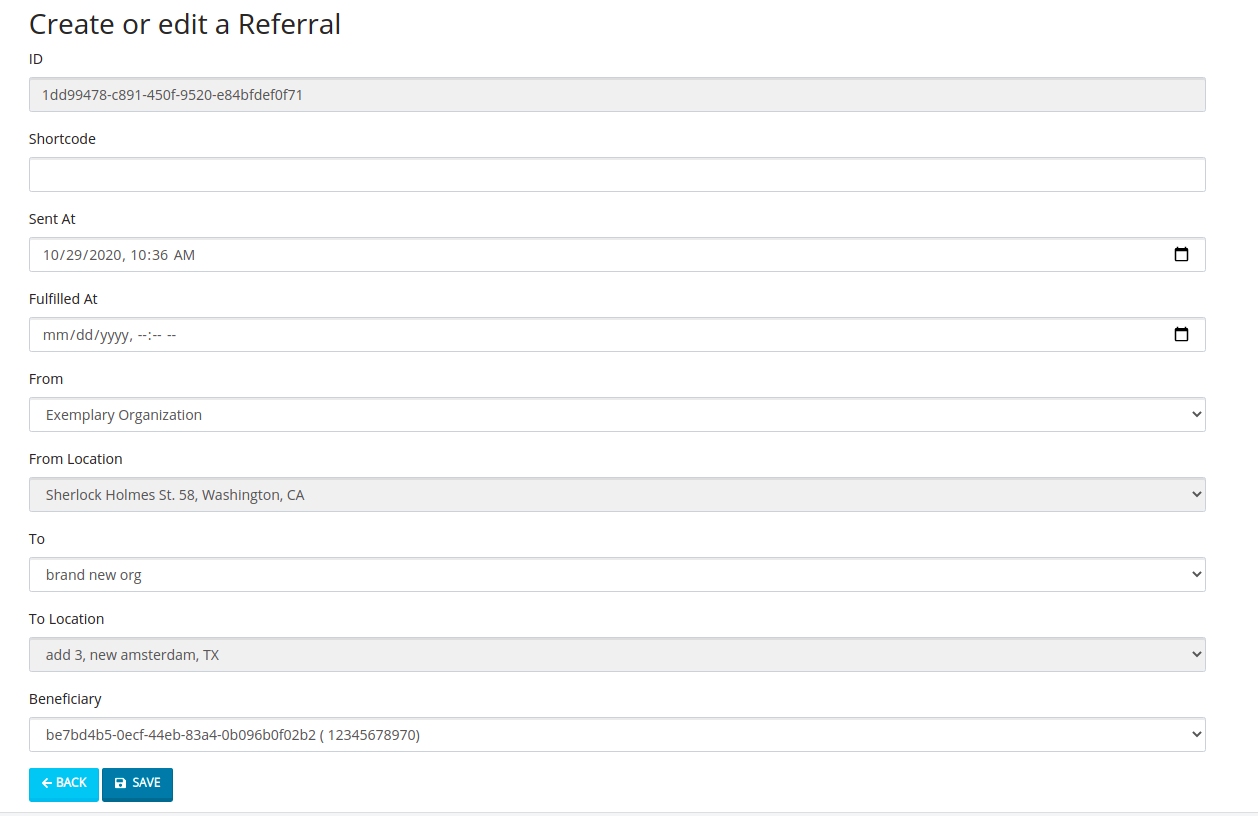 CBO Interface: Referral to org/cbo with multiple locations · Issue ...