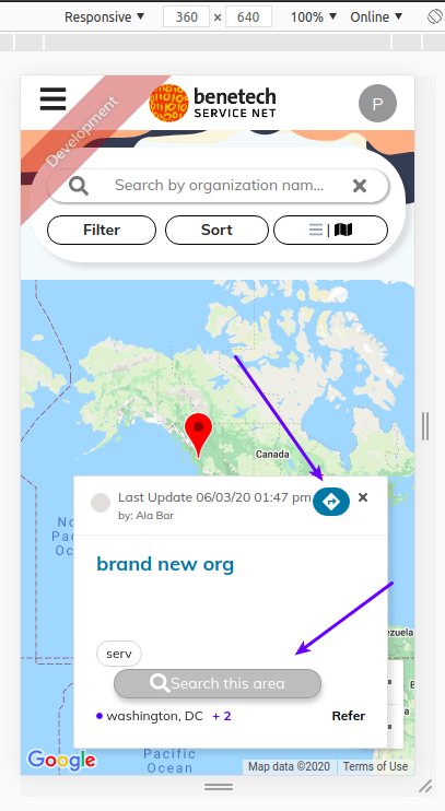 Map View card - UI issue on mobile · Issue #1377 · openreferral/ServiceNet · GitHub