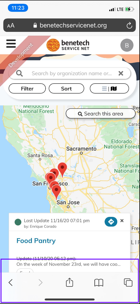 Map View card - UI issue on mobile · Issue #1377 · openreferral/ServiceNet · GitHub