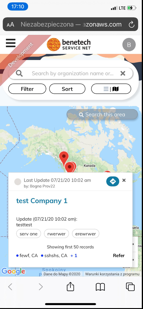 Map View card - UI issue on mobile · Issue #1377 · openreferral/ServiceNet · GitHub