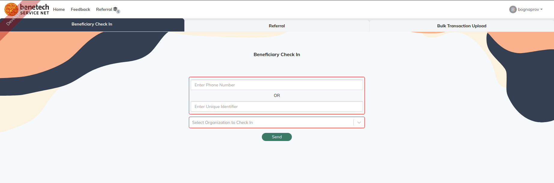 Beneficiary check in and referral notification of missing info to fill · Issue #1392 ...