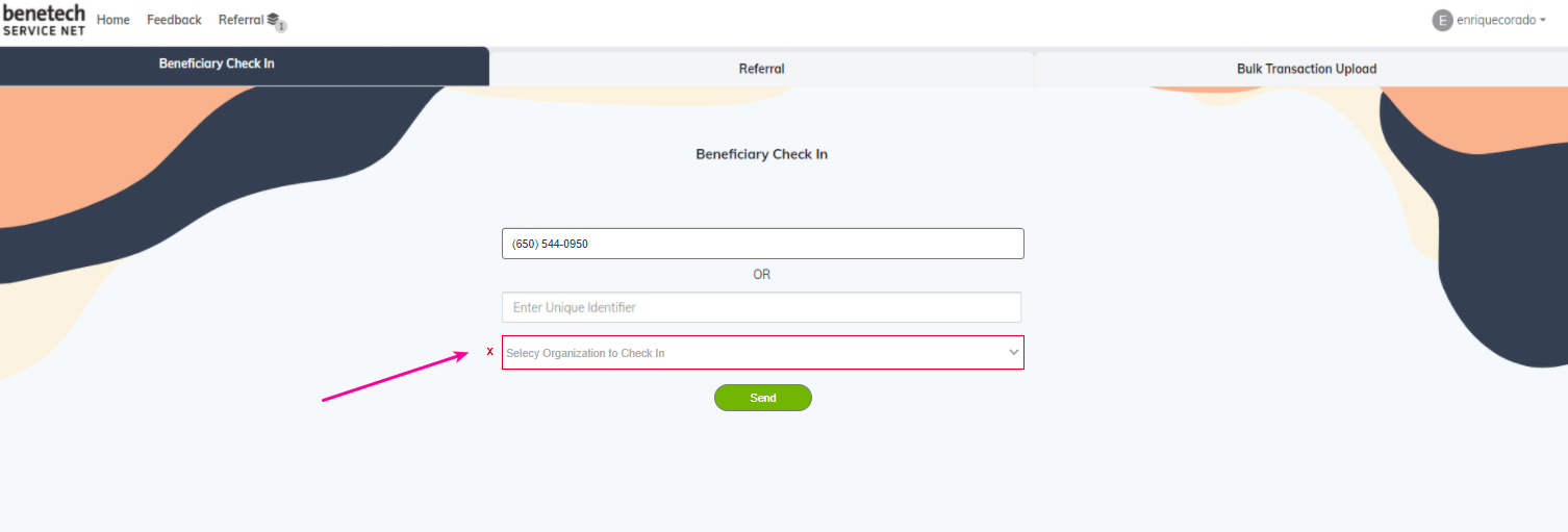 Beneficiary check in and referral notification of missing info to fill · Issue #1392 ...