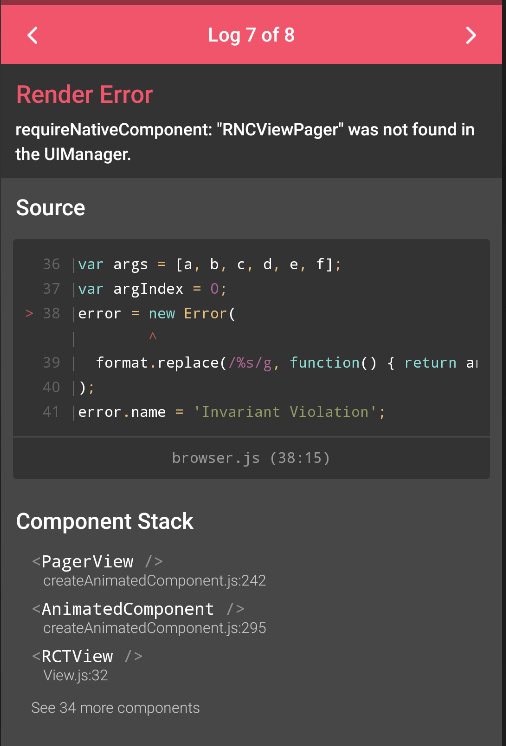 "RNCViewPager" was not found in the UIManager. [RN 0.61.2] [Android] · Issue #72 · callstack ...