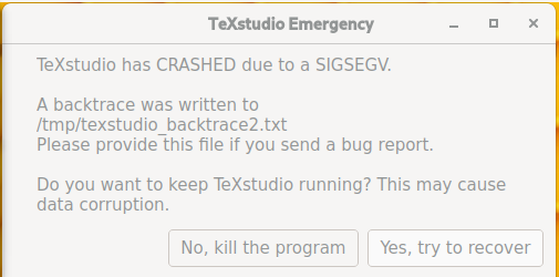 SIGSEGV on GNOME 45 · Issue #3333 · texstudio-org/texstudio · GitHub