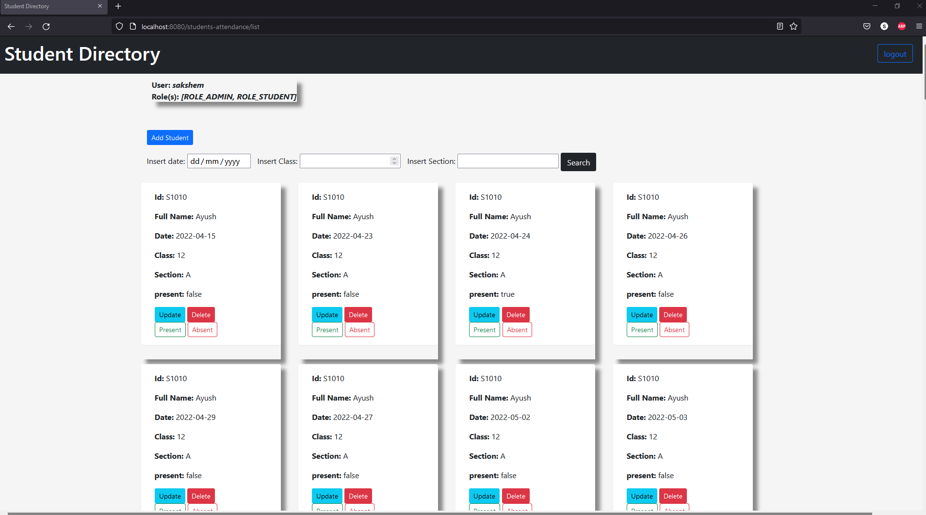 GitHub - Sakshem/student-attendance-manager