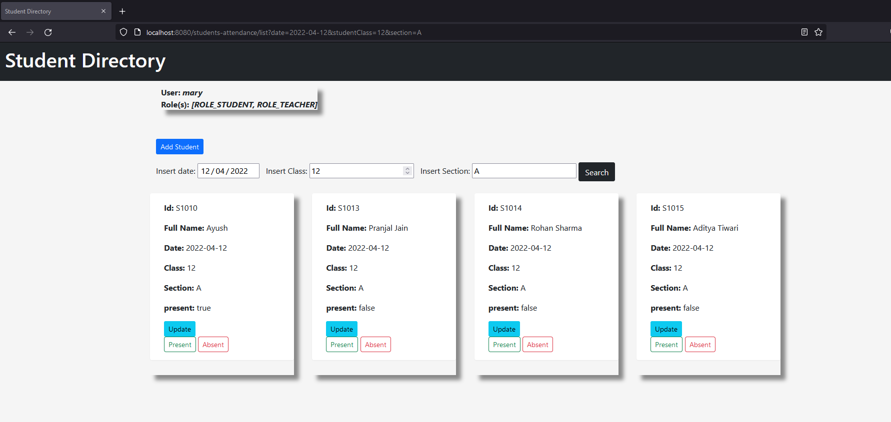 Github Sakshem Student Attendance Manager