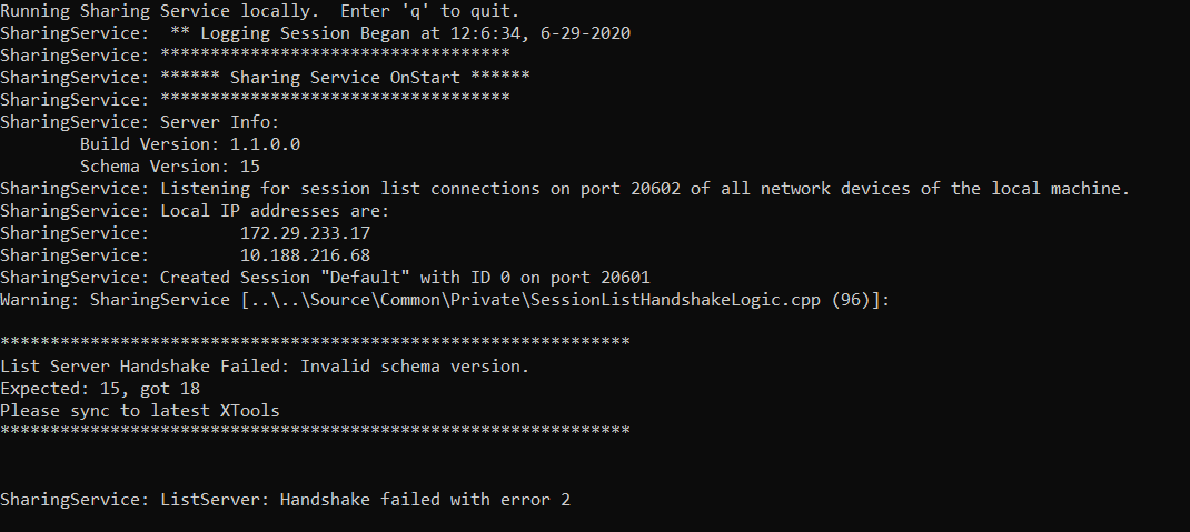 SharingService Schema Version · Issue #8113 · microsoft ...