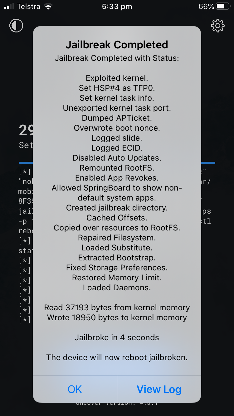 Stuck on apple logo after jailbreaking · Issue #1931 · pwn20wndstuff ...
