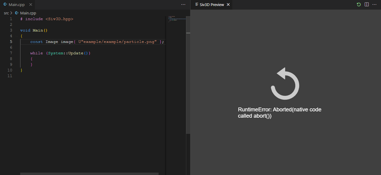 example/example/particle.png を読もうとすると異常終了する · Issue #33 · nokotan/siv3d-studio · GitHub