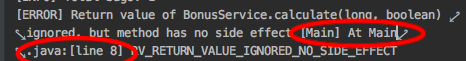 Return value of BonusService.calculate ignored, but method has no side effect · Issue #1 ...