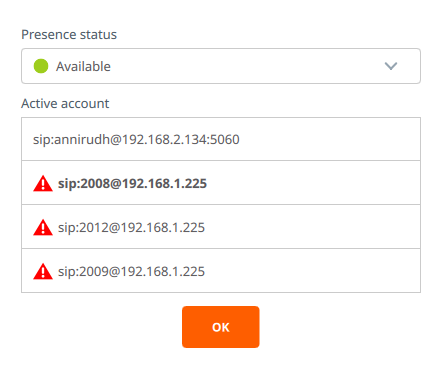 Caution sign with new SIP accounts · Issue #612 ...