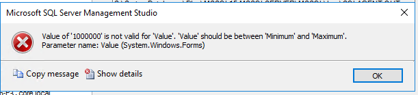 Bug Set Dbaagentserver Accepts Invalid Parameter Values · Issue 6825