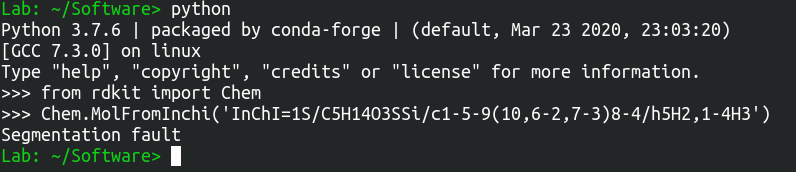Segfault when parsing InChI for Pubchem compound · Issue #3192 · rdkit ...