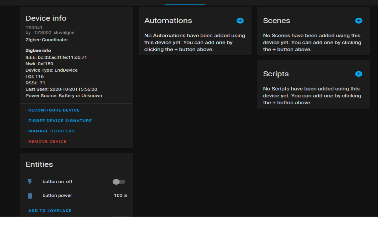 [Device Support Request] Woox R7053 Smart Wireless Mini Switch · Issue #589 · zigpy/zha-device ...