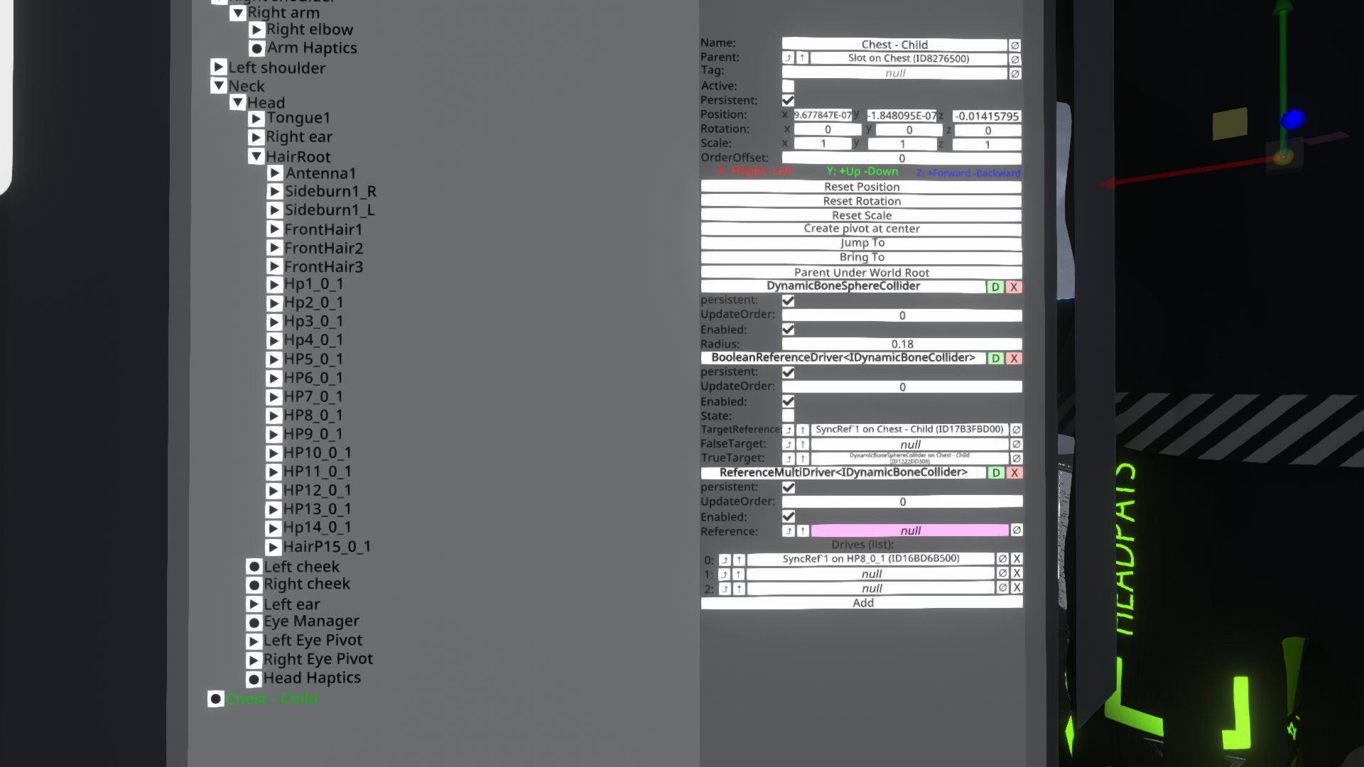 DynamicBoneSphereCollider active after disabling component. · Issue #1742 · Neos-Metaverse ...