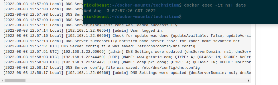 docker: local date logging not working properly · Issue #426 · TechnitiumSoftware/DnsServer · GitHub