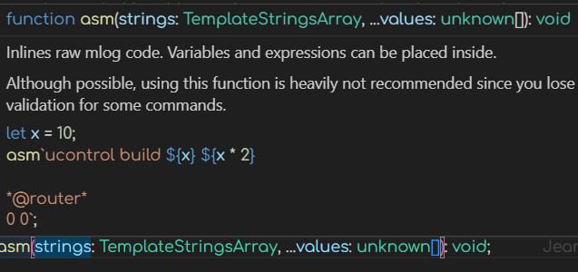 Text Of Code Block Wrongly Interpreted As A Jsdoc Tag In The Doc Preview On Hover · Issue