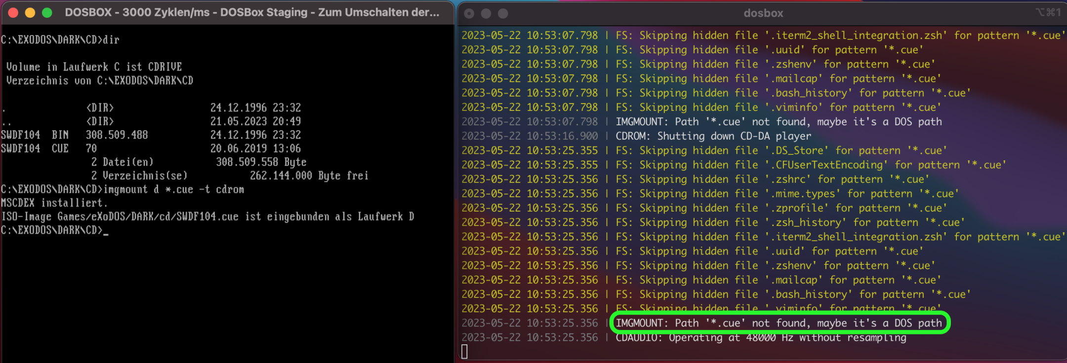 Misleading Log Messages Using Imgmount To Mount Cd Roms · Issue 2511 · Dosbox Stagingdosbox