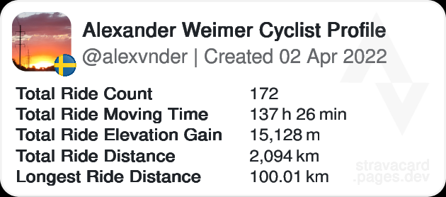 I made a little web app that makes little stat cards out of Strava ...