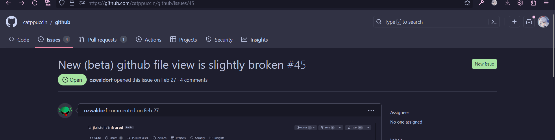 New (beta) github file view is slightly broken · Issue #45 · catppuccin ...