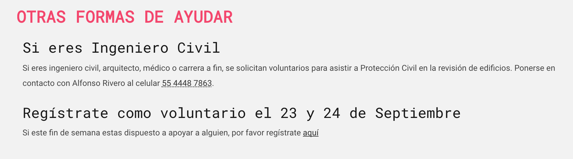 Formulario para volunatarios cerrado · Issue #232 · CodeandoMexico/terremoto-cdmx · GitHub