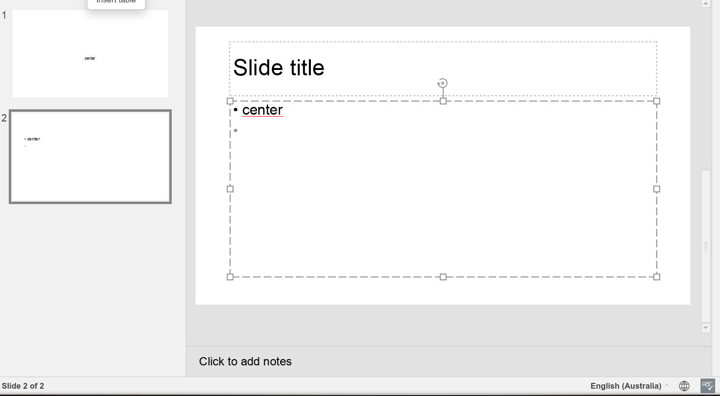 OO v6.3, zilexa tweak to change language - powerpoint issue: spelling not working on Title page ...