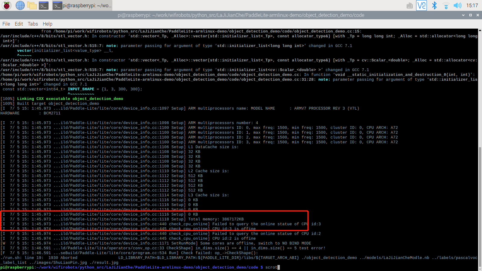 使用PaddleDetection训练的模型通过Opt转化之后在树莓派上部署报错（怀疑是版本问题） · Issue #6406 · PaddlePaddle/Paddle-Lite · GitHub