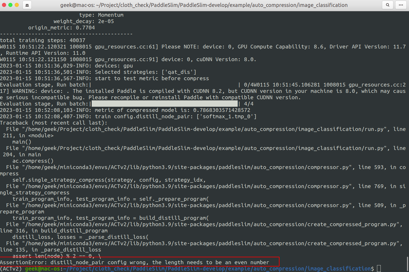 Assertionerror Distill Node Pair Config Wrong The Length Needs To Be An Even Number · Issue