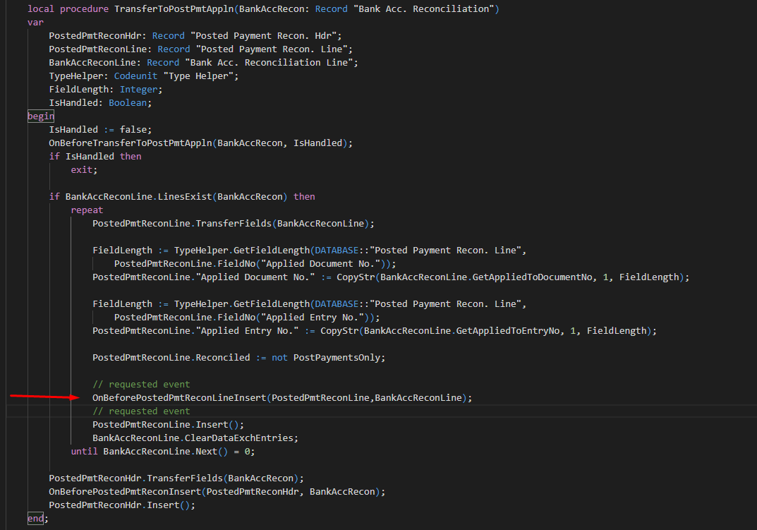 [Event Request] Codeunit 370 "Bank Acc. Reconciliation Post" · Issue #13687 · microsoft ...