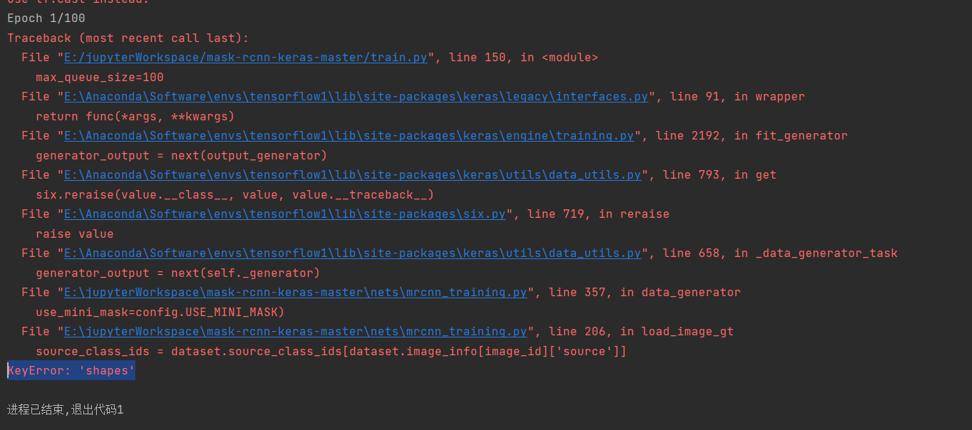 Keyerror Shapes · Issue 2803 · Matterportmaskrcnn · Github 