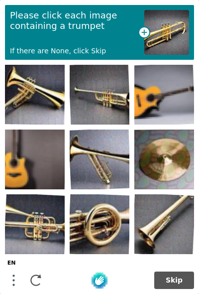 [Challenge] trumpet · Issue #411 · QIN2DIM/hcaptcha-challenger · GitHub