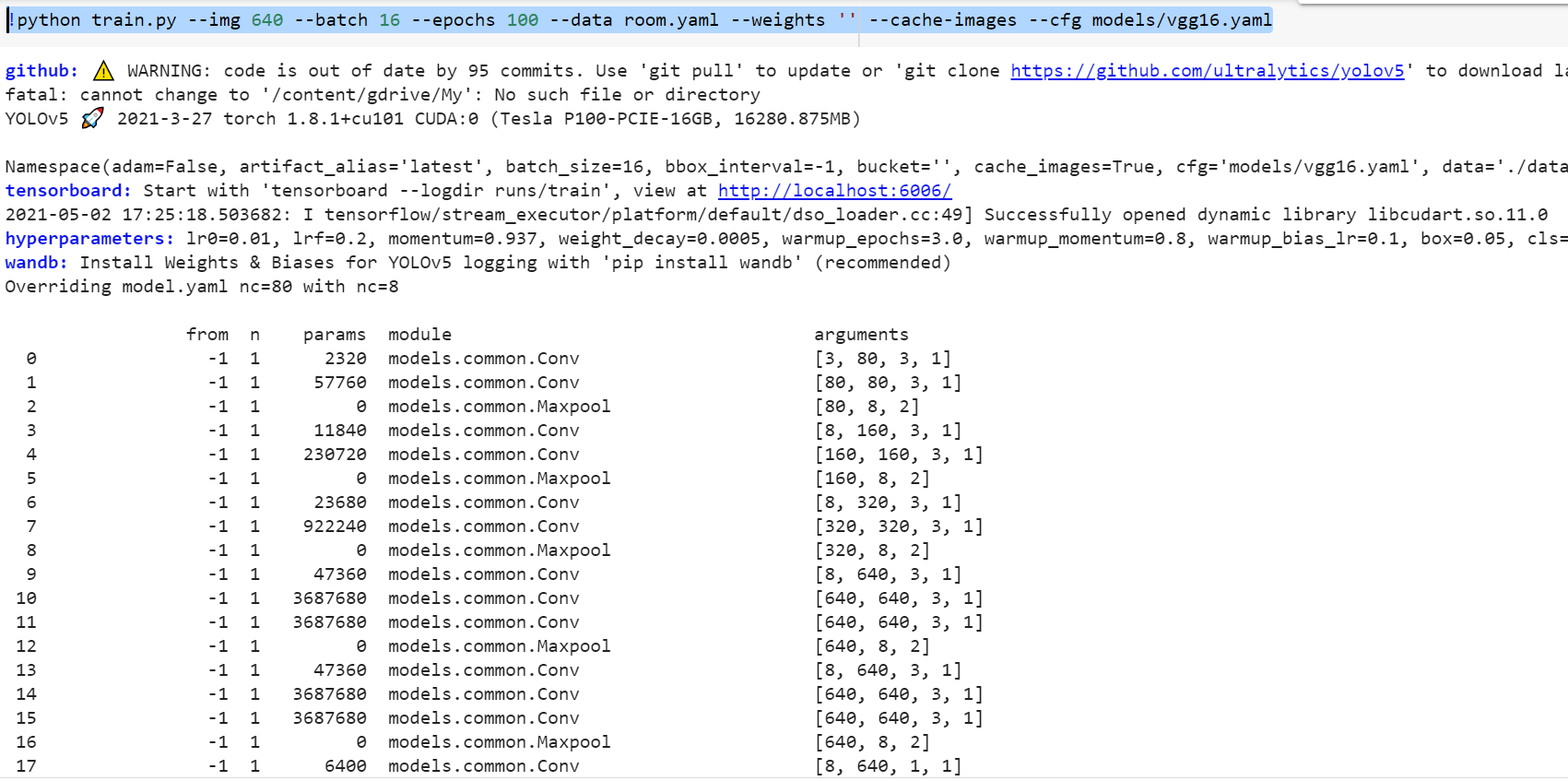 Facing error after updating backbone · Issue #3014 · ultralytics/yolov5 · GitHub