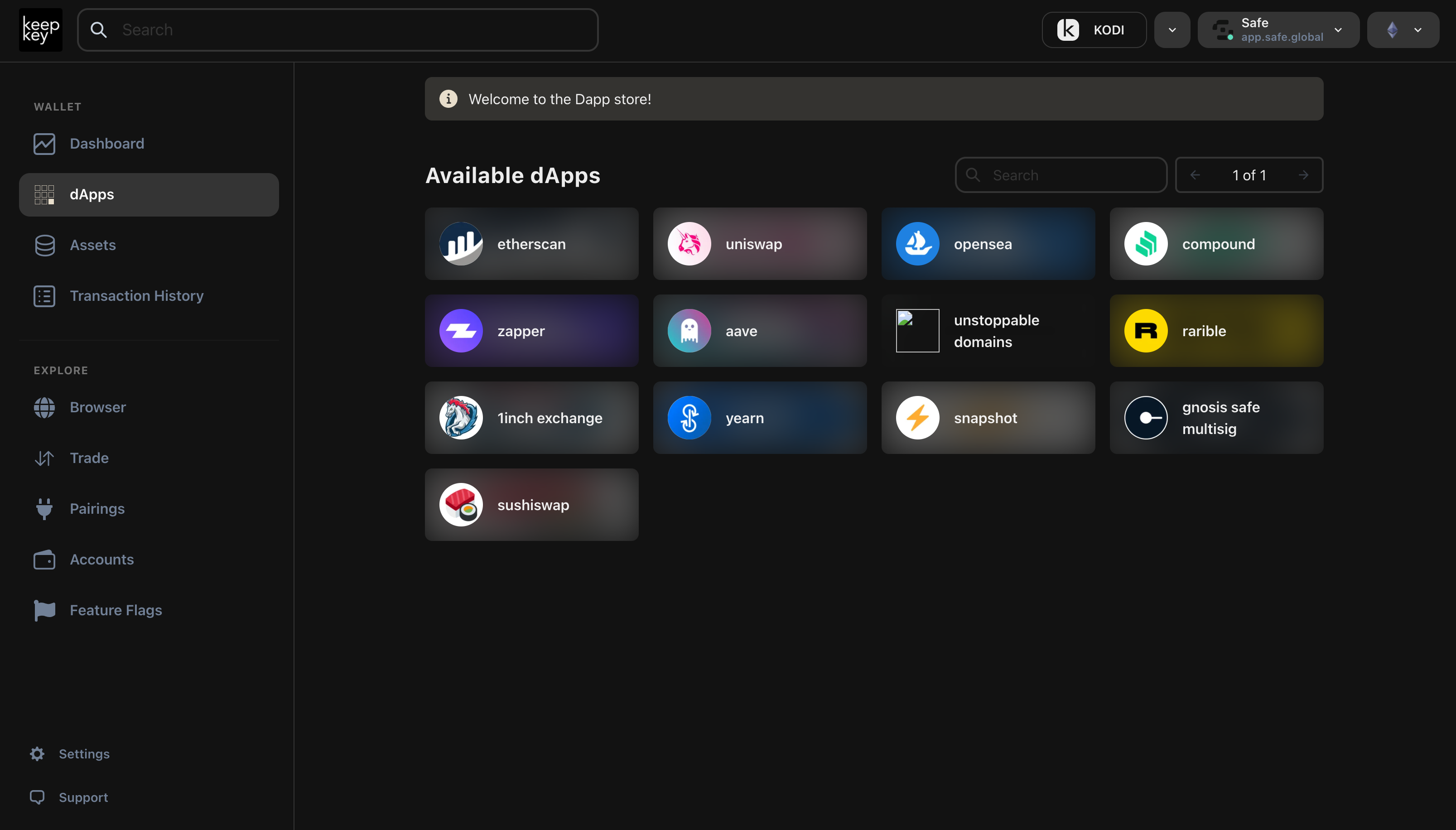 (UI) - Move dapp spotlight component from Dashboard to dApps page · Issue #412 · keepkey/keepkey ...
