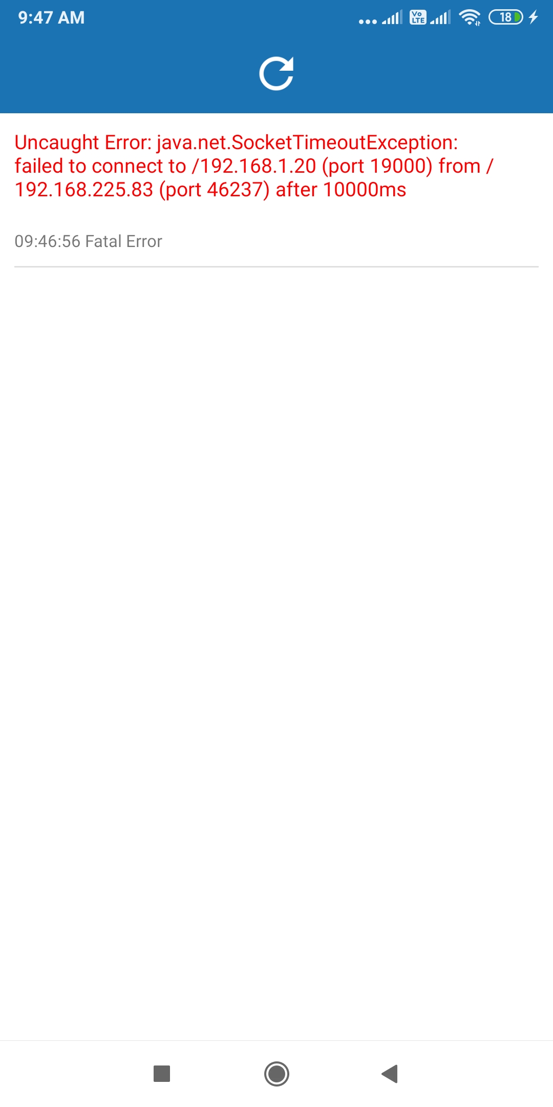 Could not load app. Are you sure XDE or exp is running? Netwok Response time out · Issue #11392 ...