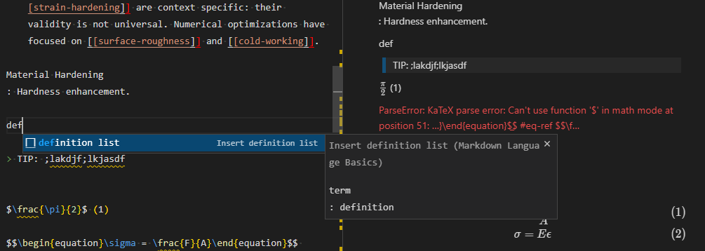 Definition Lists Not Rendering in Markdown · Issue #134611 · microsoft/vscode · GitHub