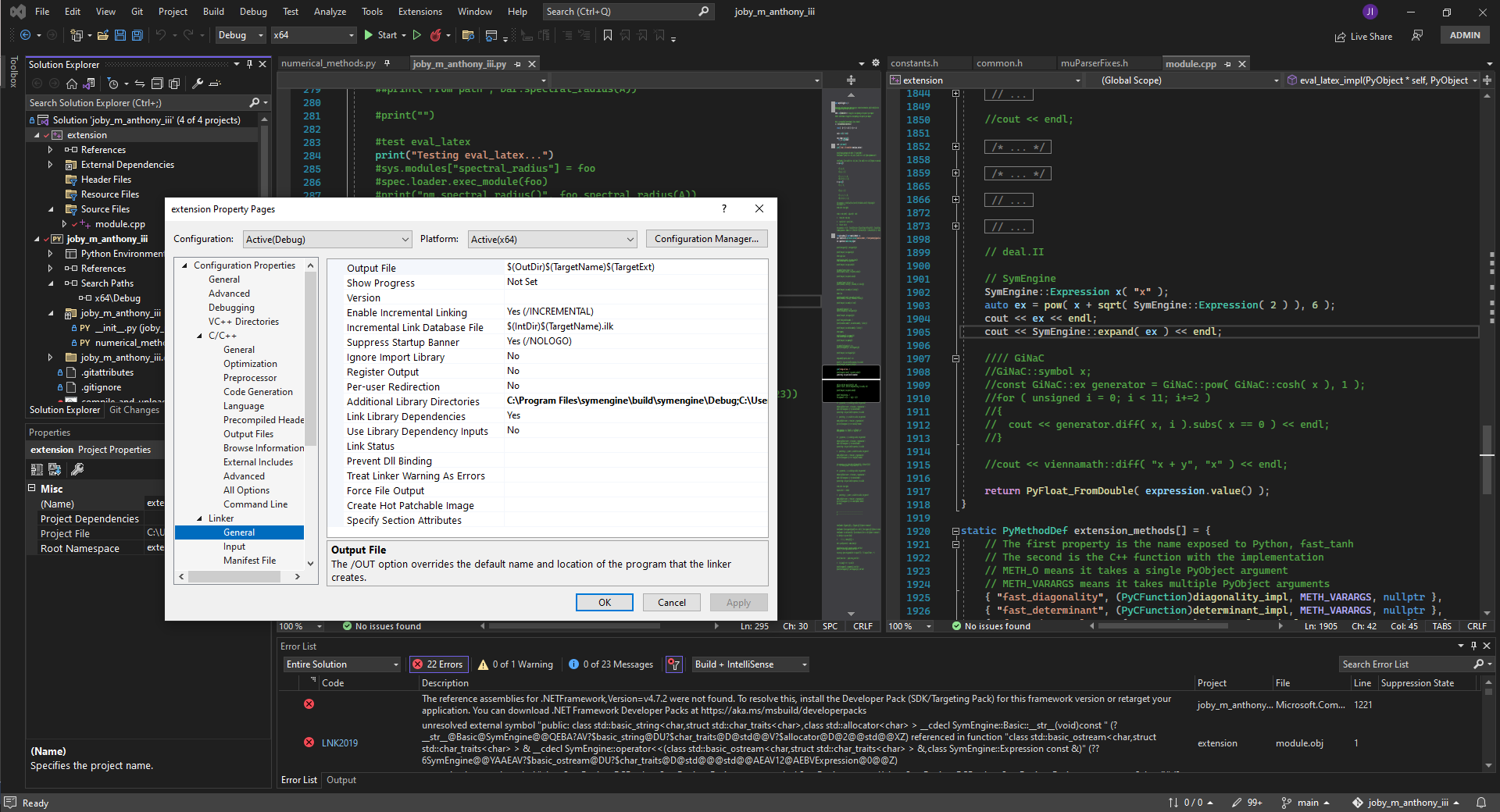 Unresolved External Symbols: Windows CMake or WSL · Issue #1914 · symengine/symengine · GitHub