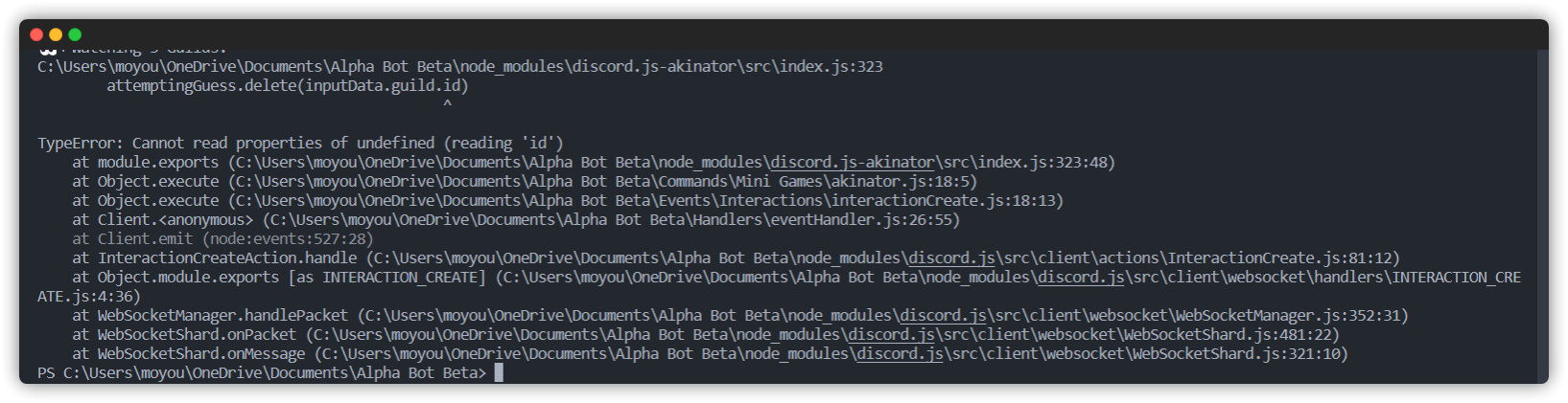 Rare Akinator Crash · Issue #40 · WillTDA/Discord.js-Akinator · GitHub